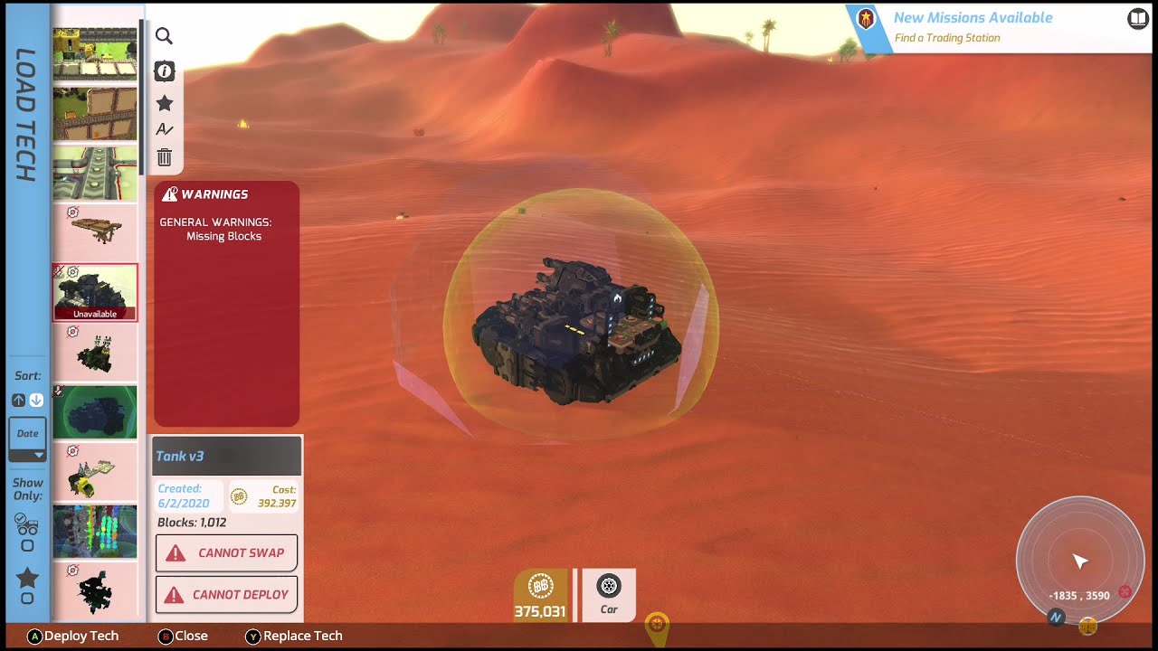 TERRA TECH- Cant Load Tech, Missing Block (Xbox One) - YouTube