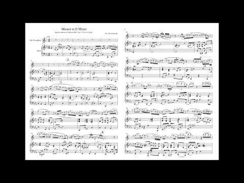 Bach: Minuet in D-Minor (BWV Anh. 132) - SHEET MUSIC - piano & saxophone - YouTube