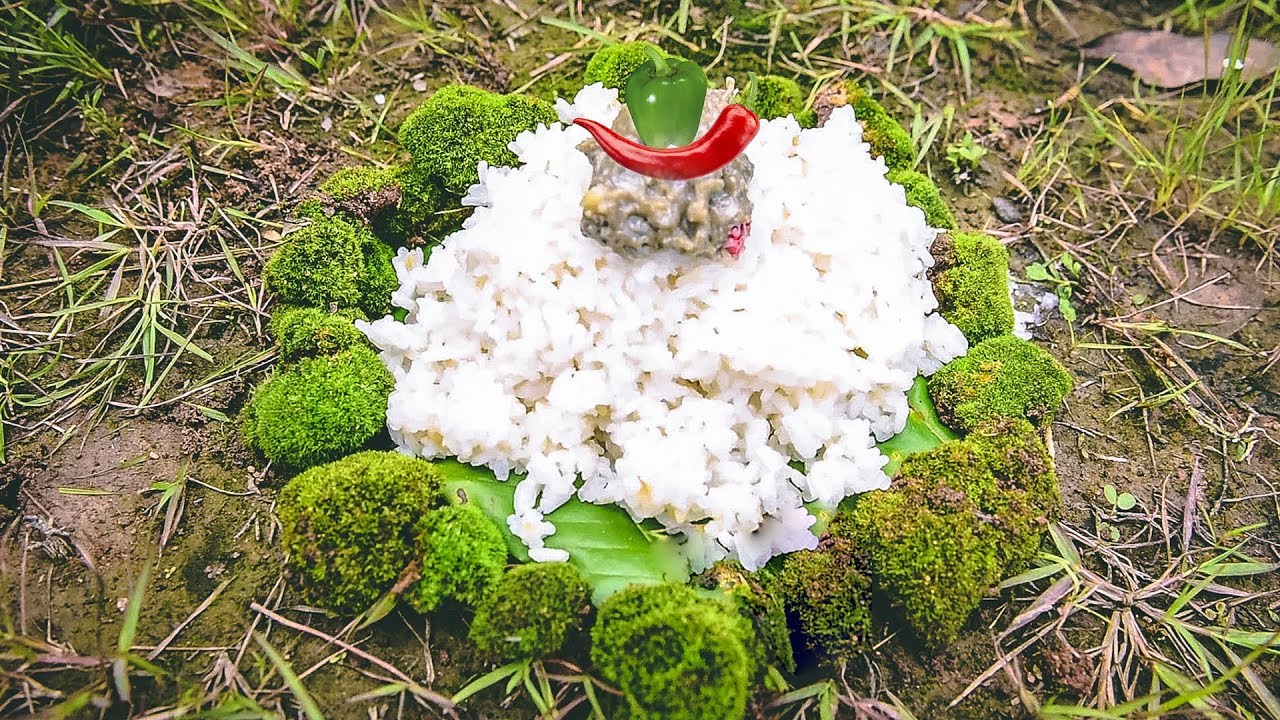 Primitive Eating: How to cook perfect rice with Mud Pot and Eating ...