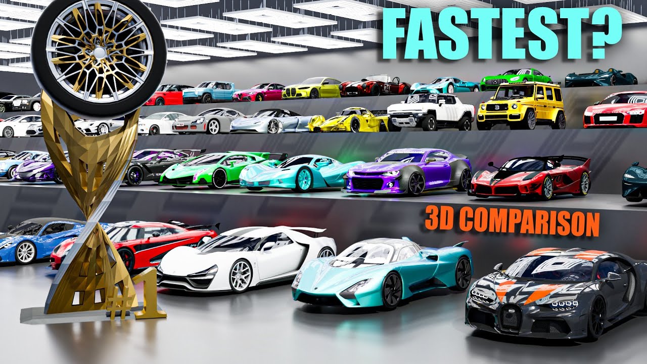Fastest Cars of Each Brand: Legal on Road | 100+ cars | 60 FPS | 3D ...