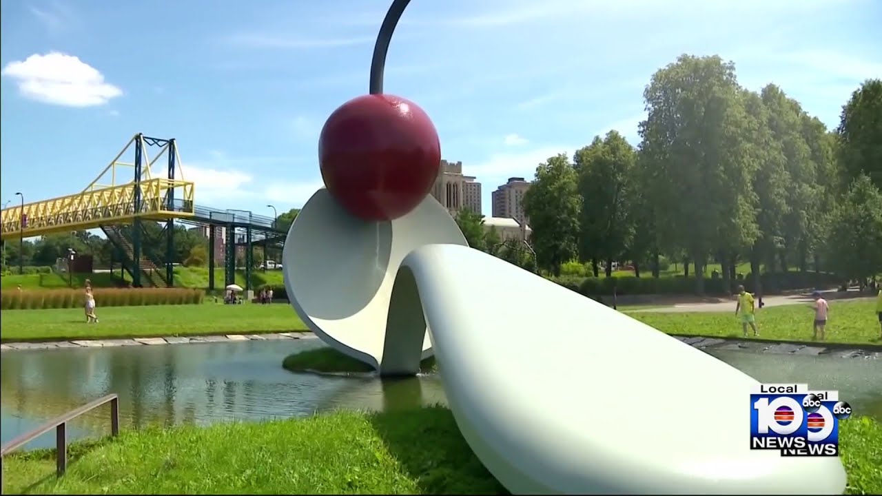 Spoon, cherry are centerpiece of unique sculpture that has been up for ...