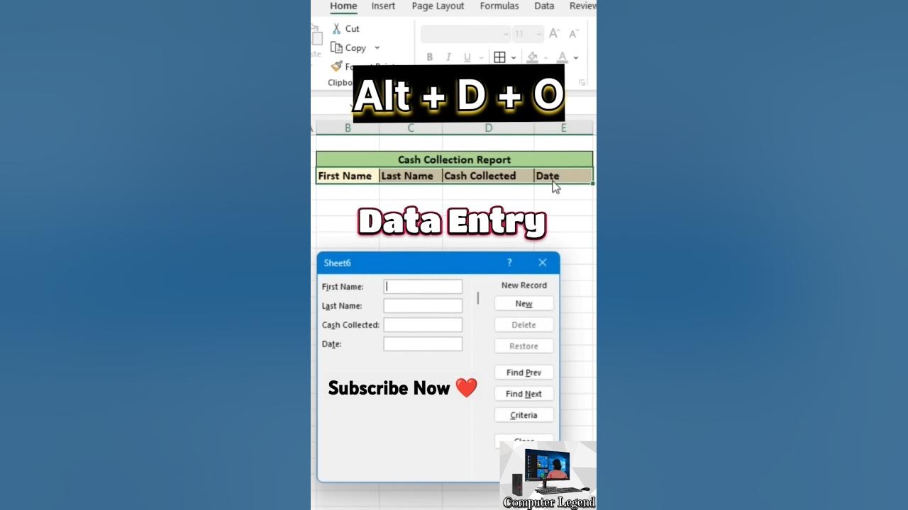How to easy data entry in Excel | Tips & Tricks #dataentry #shortvideo ...