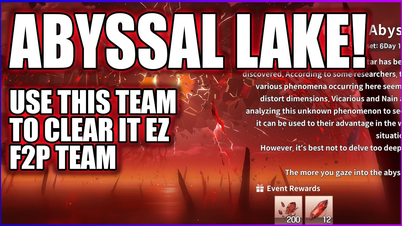 ABYSSAL LAKE (Use this team to beat it!) | REMEMENTO: White Shadow ...