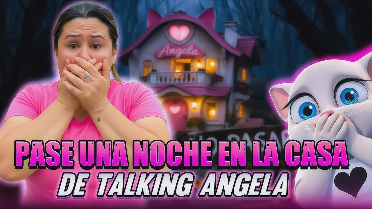 PASÉ UNA NOCHE EN CASA DE *TALKING ANGELA*😱 MIRÉ PERSONAS EXTRAÑAS ...