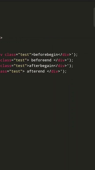 Insertadjacent Method Create Using Javascript Html Javascript Programming Webdevelopment