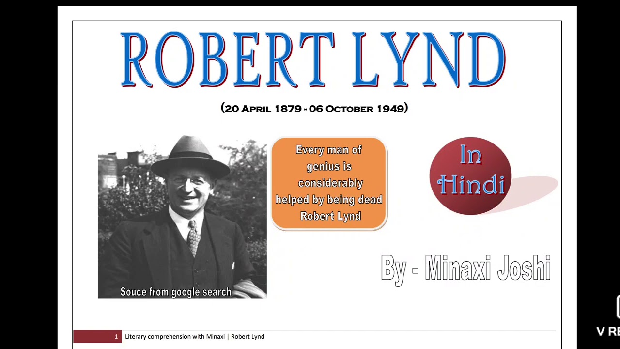ROBERT LYND- modern english prose - YouTube
