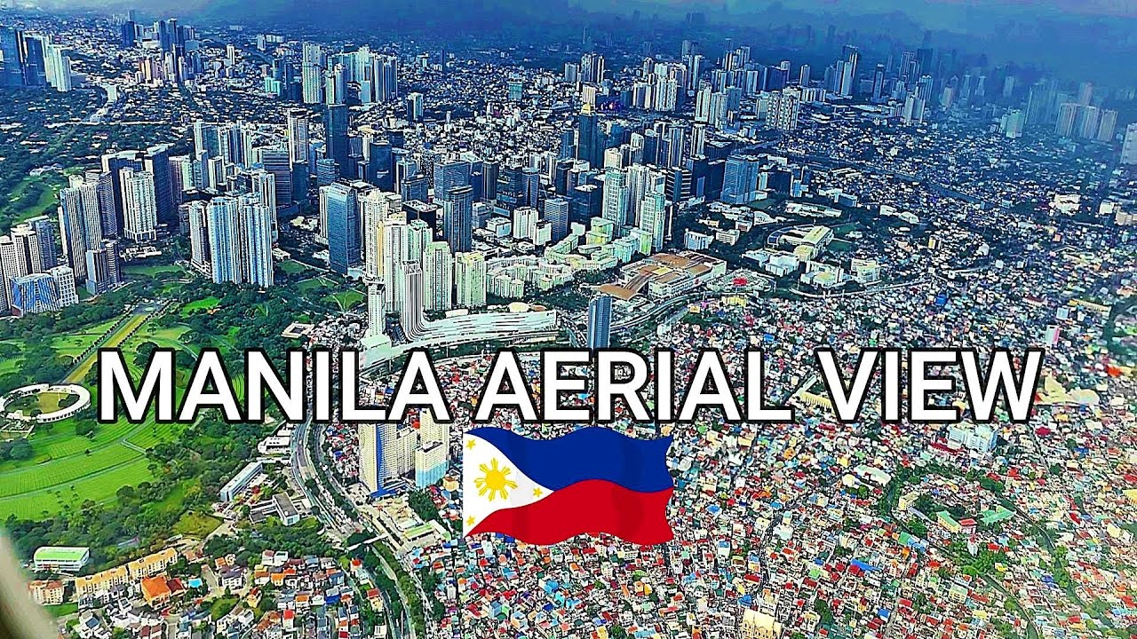 MANILA AERIAL VIEW FOOTAGE | CEBU PACIFIC FLIGHT 5J18 TAKE OFF FROM ...