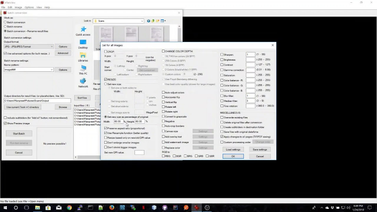 Optimise scanned image using Irfan View in minutes - YouTube