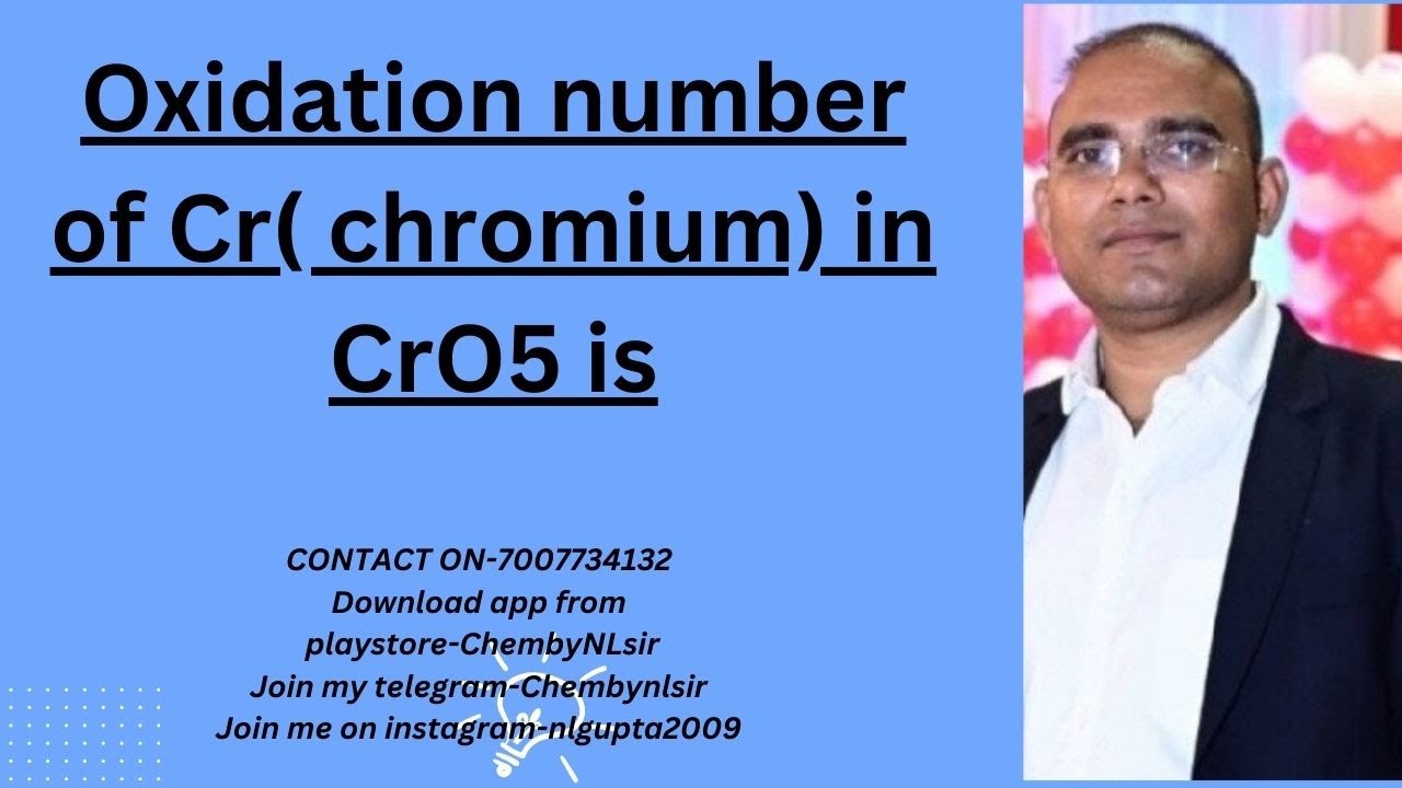 Oxidation number of Cr( chromium) in CrO5 is - YouTube