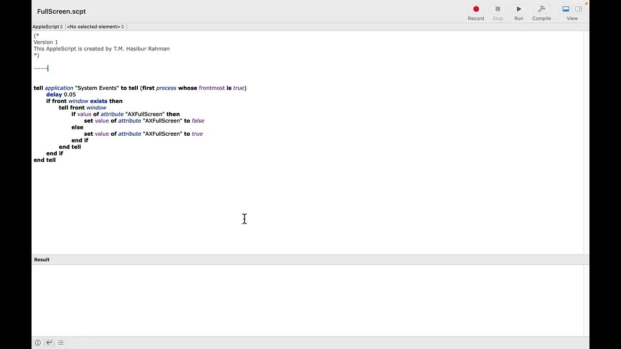 AppleScript Automation: Instantly Go Full Screen | Hire Me - YouTube