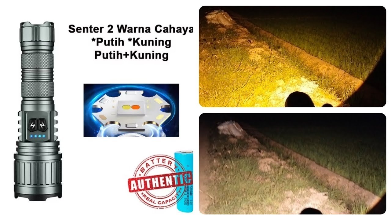 Senter zoom super terang 2 warna cahaya / Senter LED G65 part 1 - YouTube