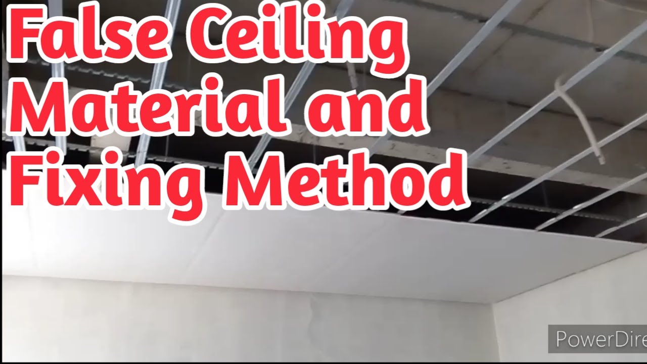 False ceiling material and fixing method - YouTube