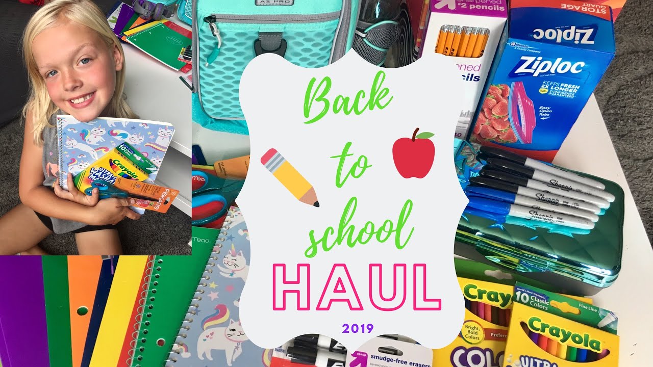 Back To School Haul/School Supplies & Clothing 2019 - YouTube