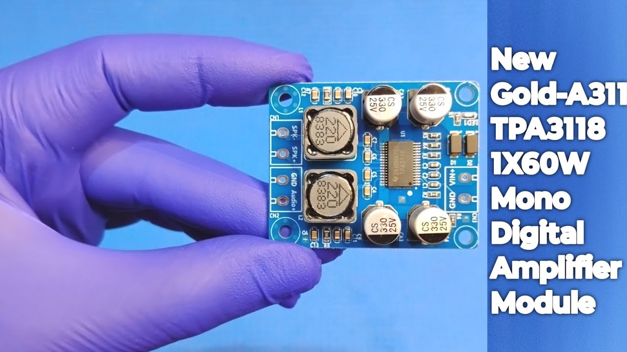Gold-A3118 60 Watt Amplifier || TPA3118 Mono Amplifier Module - YouTube