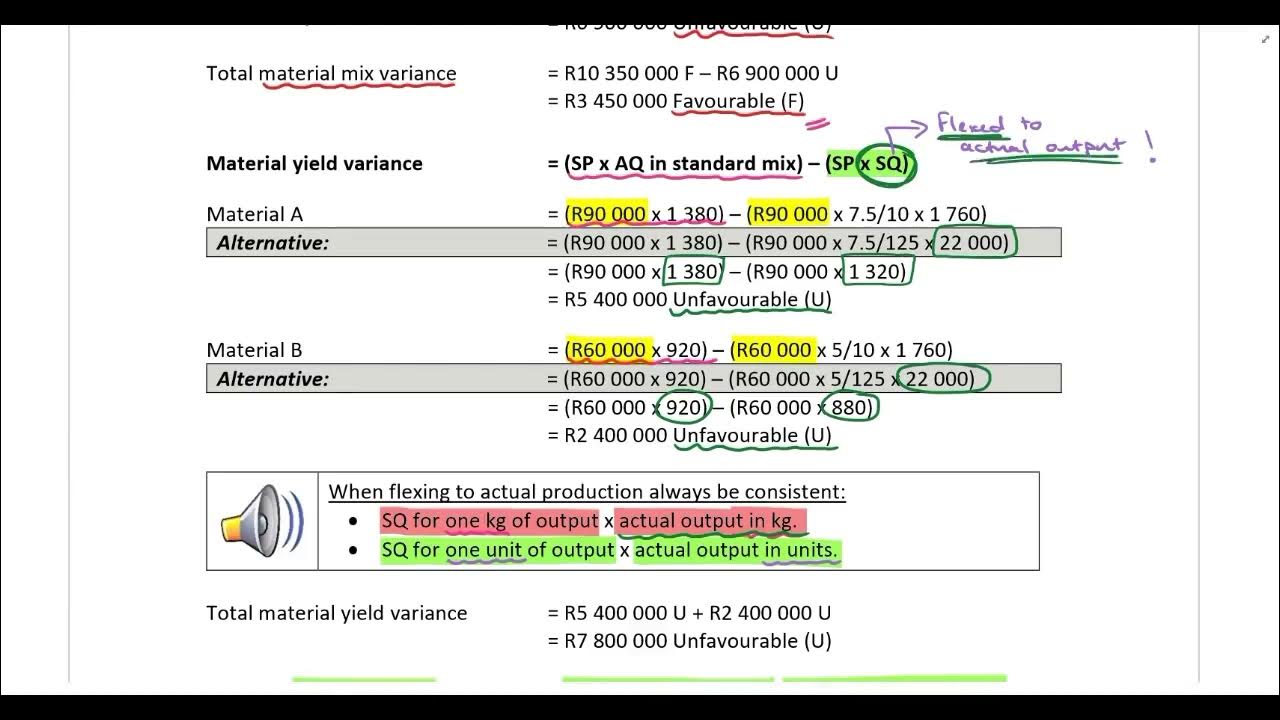 Standard costing Part 4 Example 2 4 continued - YouTube