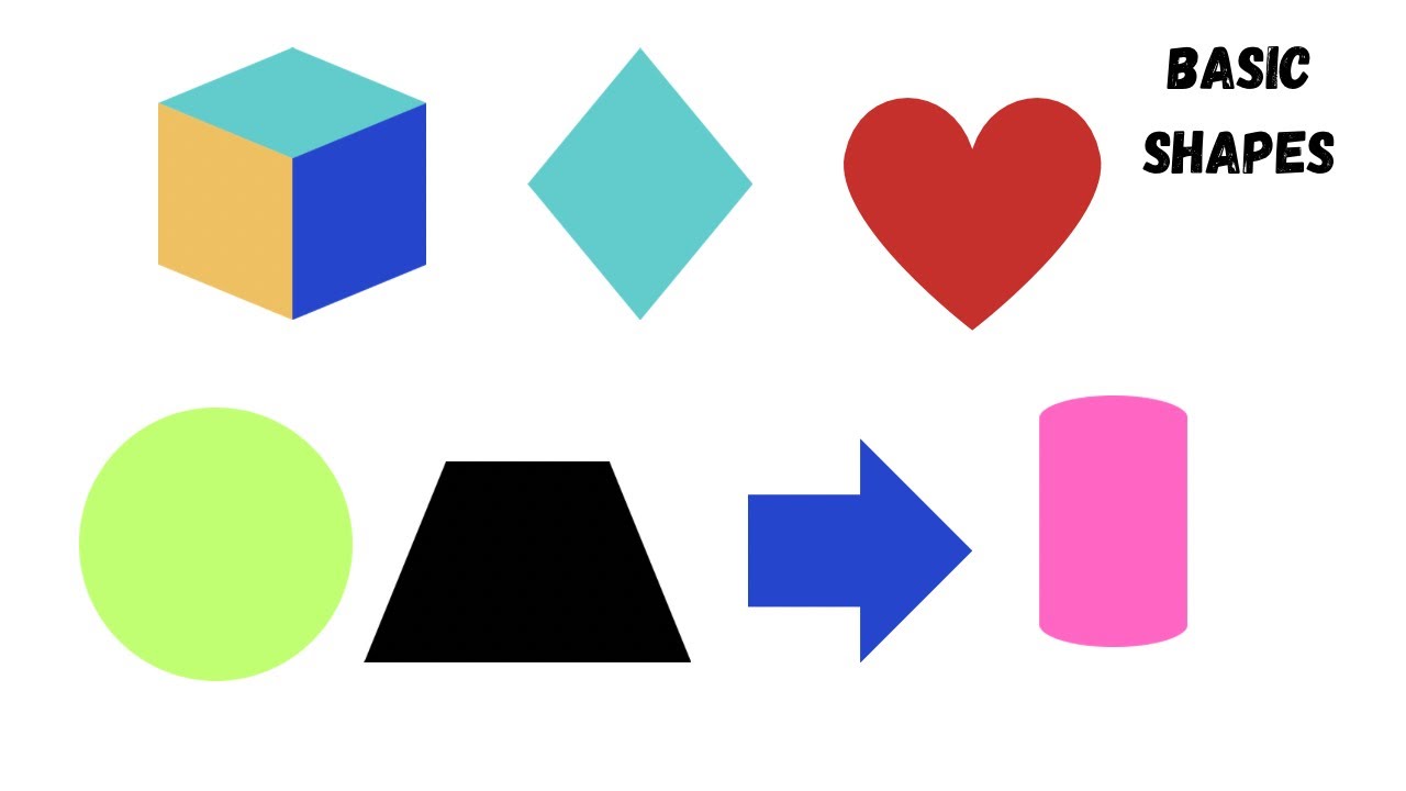 Learning Shapes/ Names of Basic Shapes in English| Geometry Shapes ...