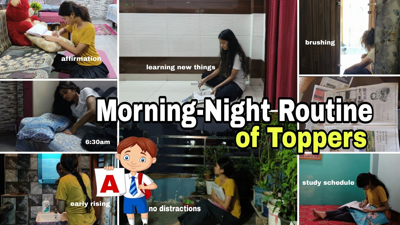 TOPPERS MORNING-NIGHT ROUTINE/Study Routine, Tips, A+ Grade Secrets💯 # ...