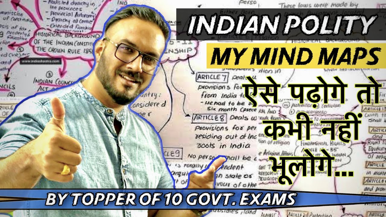 STUDY HACK : Complete INDIAN POLITY Class (MIND-MAP) BY UPSC Topper ...