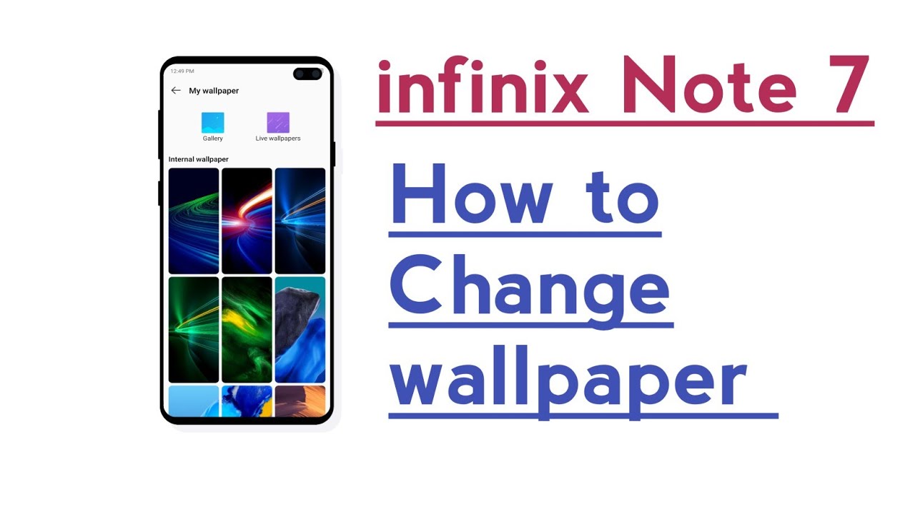 infinix Note 7 How to Change wallpaper - YouTube