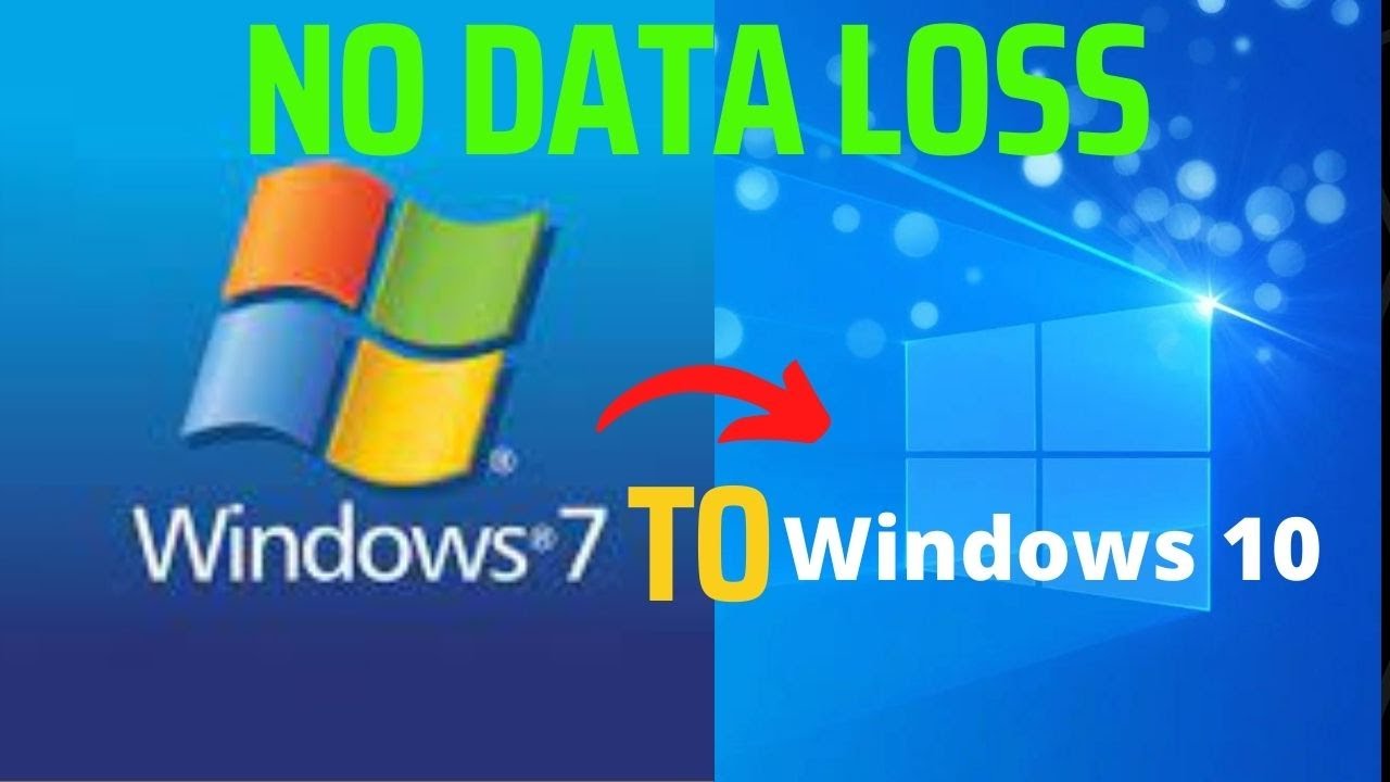 How to Update Windows 7 to Windows 10 without Losing Data /2022 - YouTube
