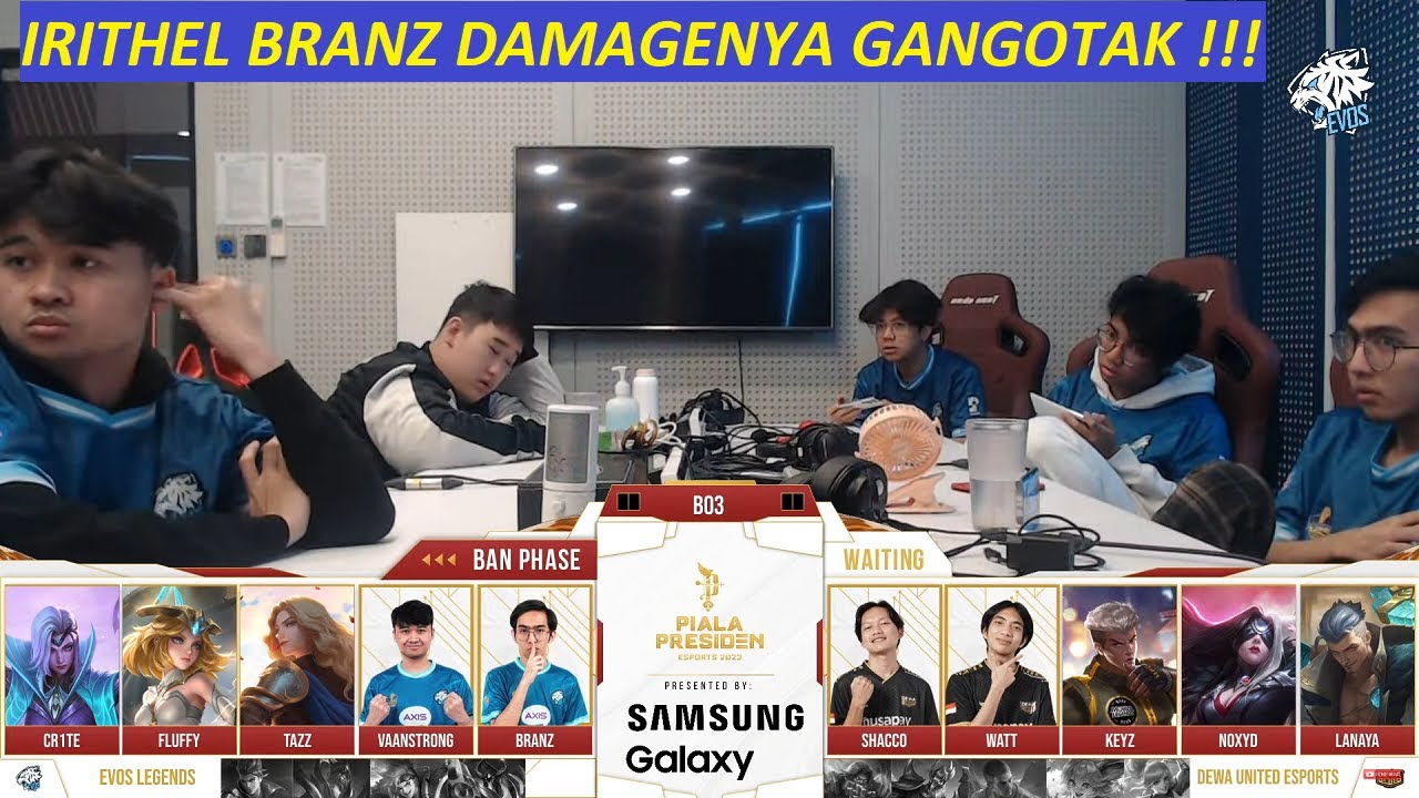 TAZZ LANCELOT BRANZ IRITHEL FLUFFY YUZHONG | EVOS LEGENDS VS DEWA ...
