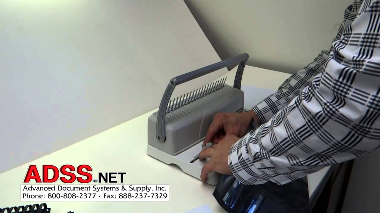 PBPro101 Manual Plastic Comb Binding Machine - YouTube