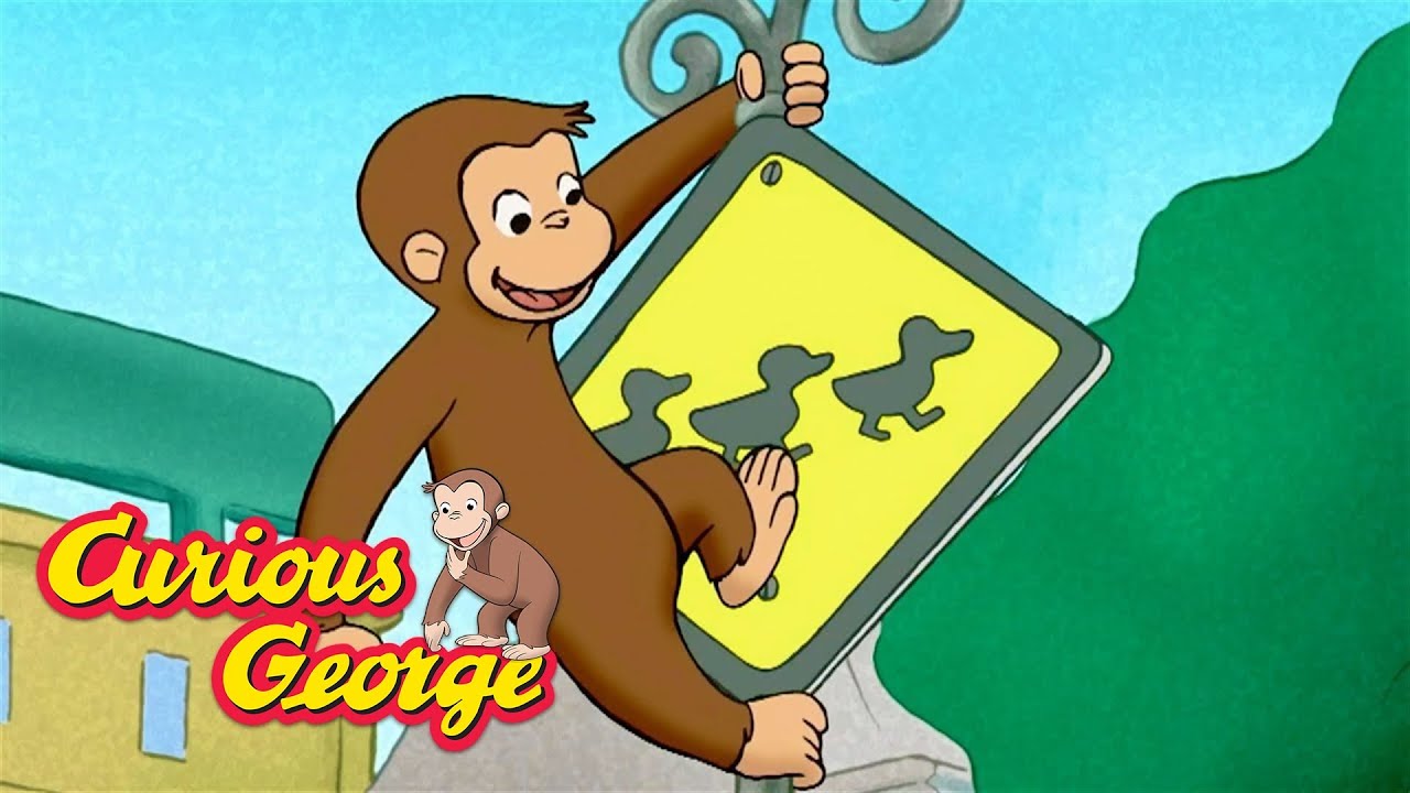 George the Sign Collector! 🐵 Curious George 🐵 Kids Cartoon 🐵 Kids ...