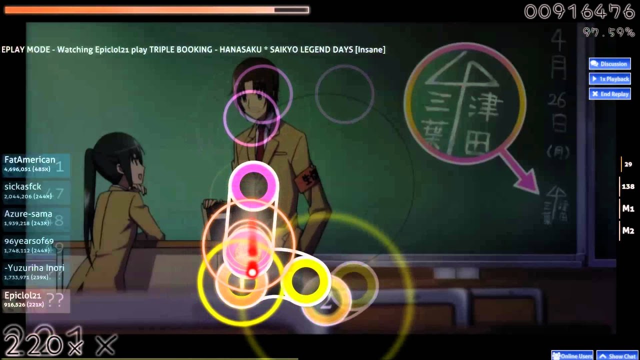Hanasaku Saikyou Legend Days - Osu! - YouTube