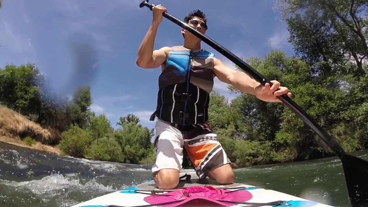 Paddle board Knights Ferry Russian rapids - YouTube
