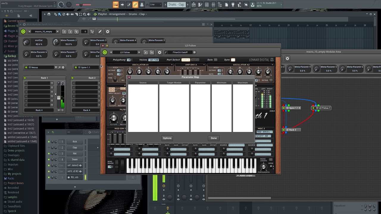 FL Studio, MUX AL like instrument rack preset file (macro 10) and the ...