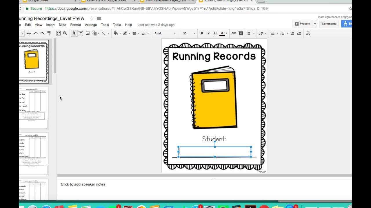 Running Records Info for Digital Guided Reading Packs - YouTube