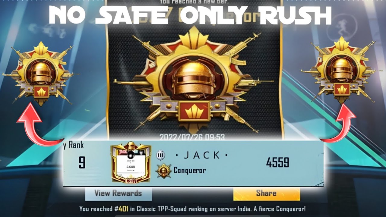 🇮🇳 RANK 9 SOLO RANK PUSH CONQUEROR PLAYER 🔥 SOLO RANK PUSH TIPS AND ...