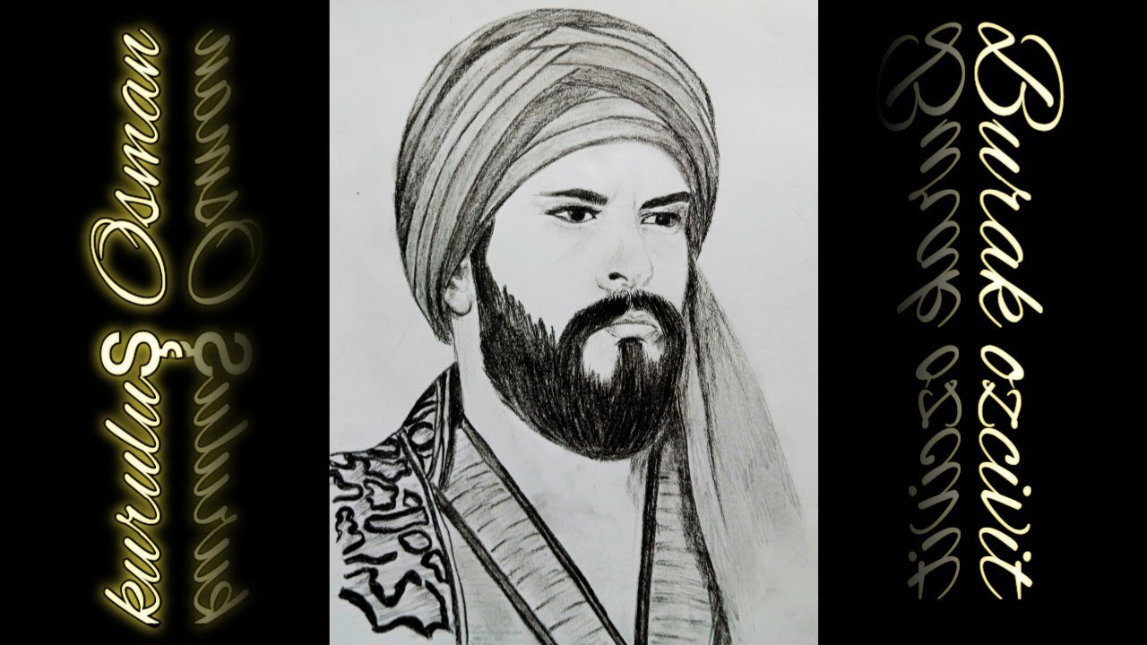 Drawing @Kuruluş Osmanface easy pencil sketch,face drawing@Kurulus ...