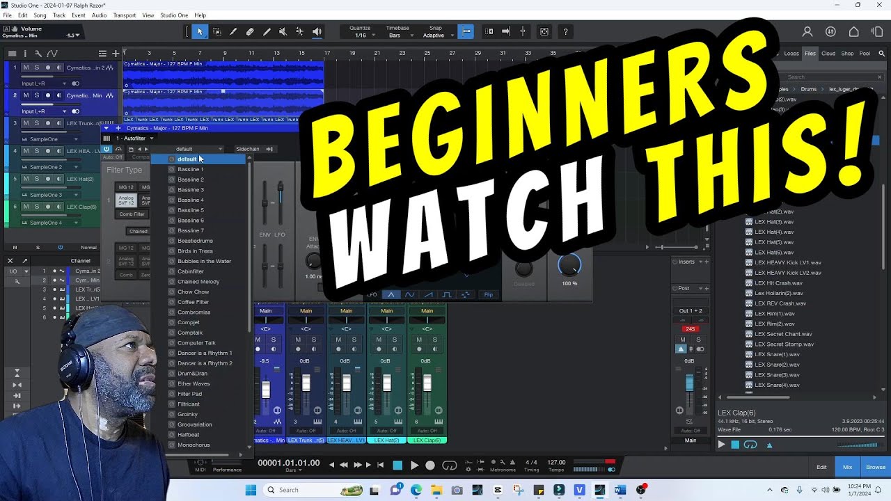 Quick And Easy Beat Making For Beginners In Studio One - YouTube