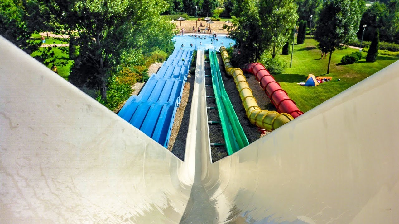 White KAMIKAZE Waterslide / Kamikaze Csúszda | Annagora Aquapark ...