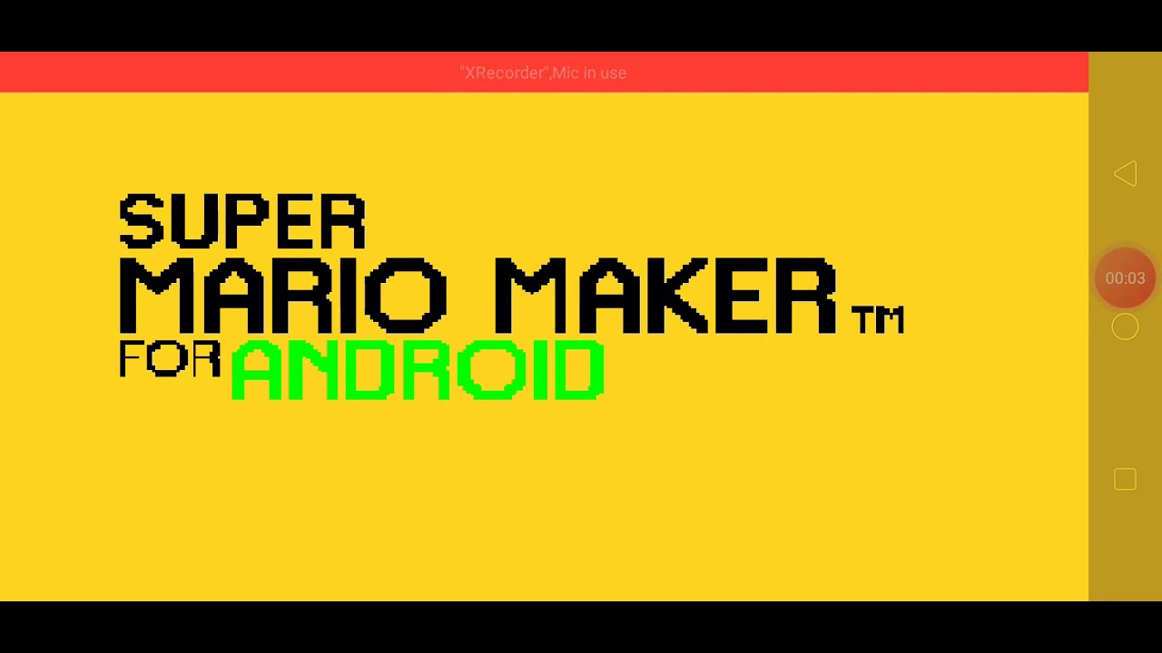 super Mario maker on android I build original Mario Bros. and bonus ...