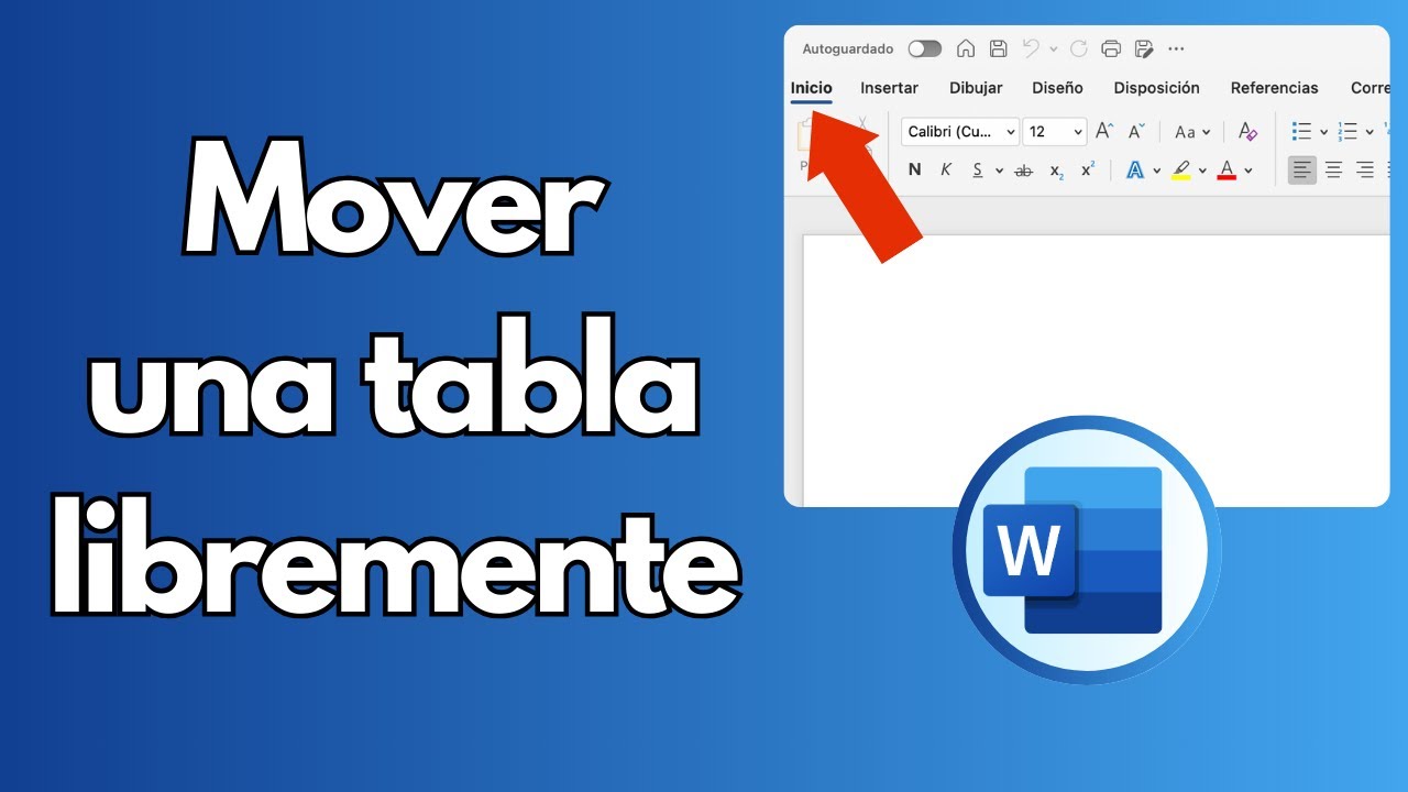 Cómo mover libremente una tabla en Word (tutorial Office) - YouTube