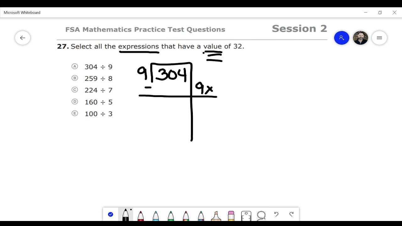 FSA Math Practice Test Session 2 27 YouTube FSA Math Practice Test Session 2 27 YouTube