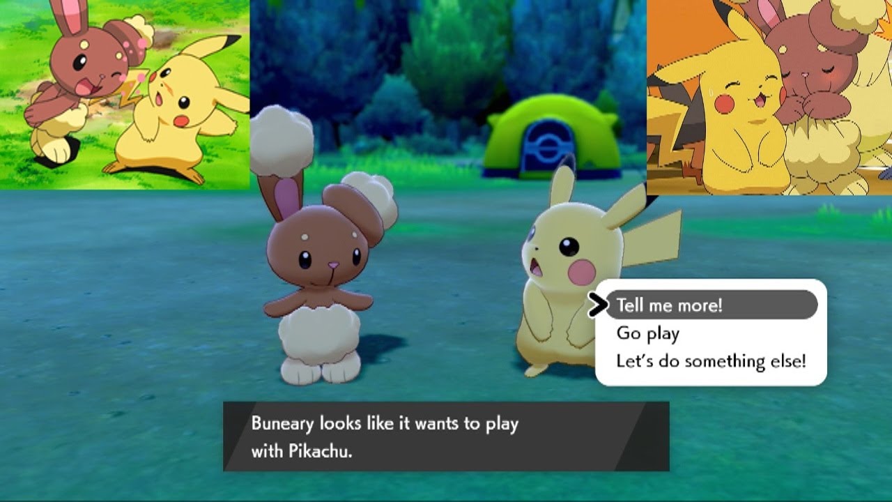 Pikachu & Buneary In Camp - Pokemon Sword & Shield - YouTube