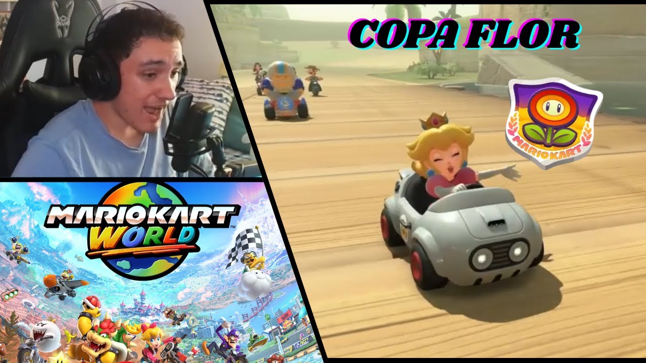 COPA FLOR + DAISY TE AMO - GAMEPLAY MARIO KART WORLD - ESPAÑOL - YouTube