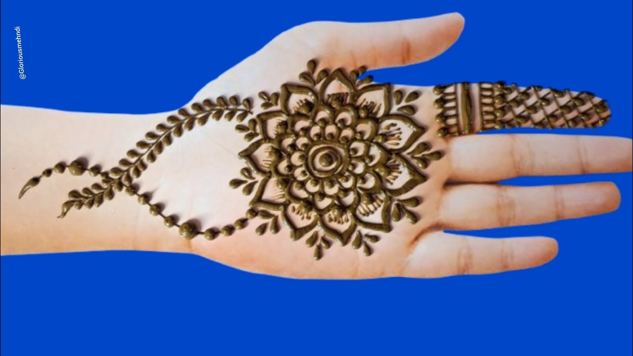 Easy And Fast gol tiki mehndi design 👌 |Simple and modern front hand ...