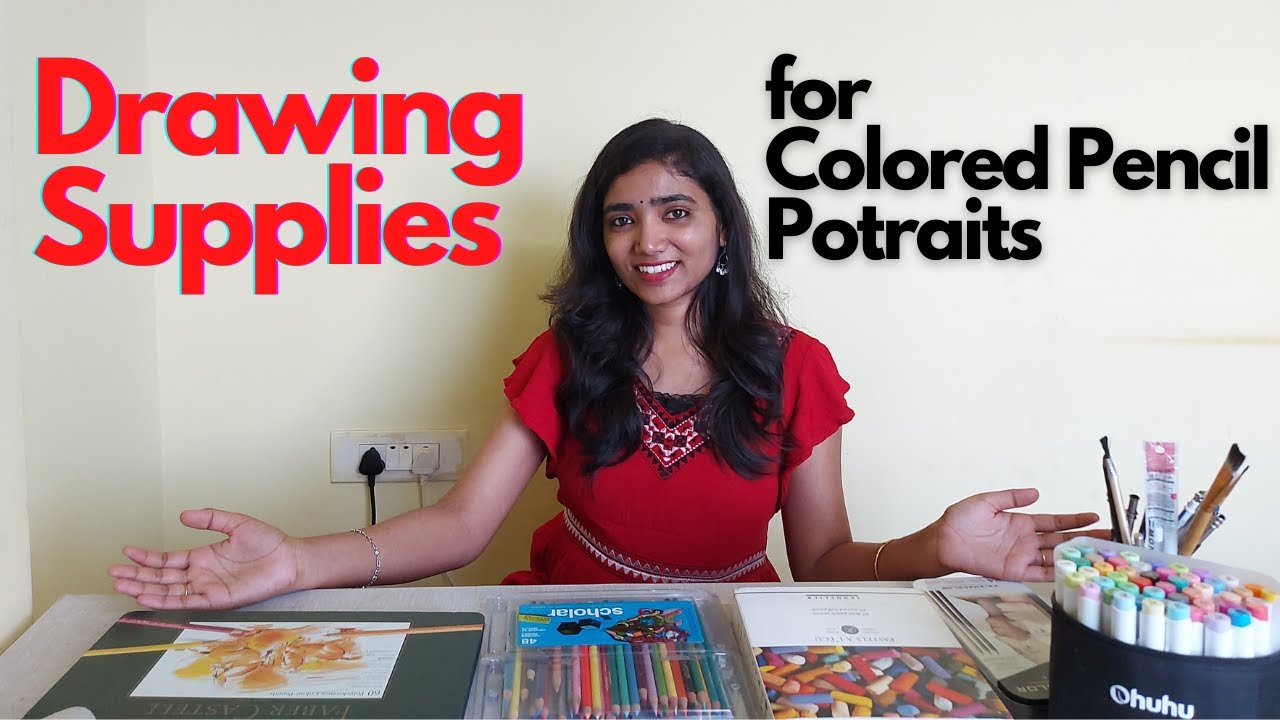 Drawing Materials I use in My Colored Pencil Portraits - YouTube