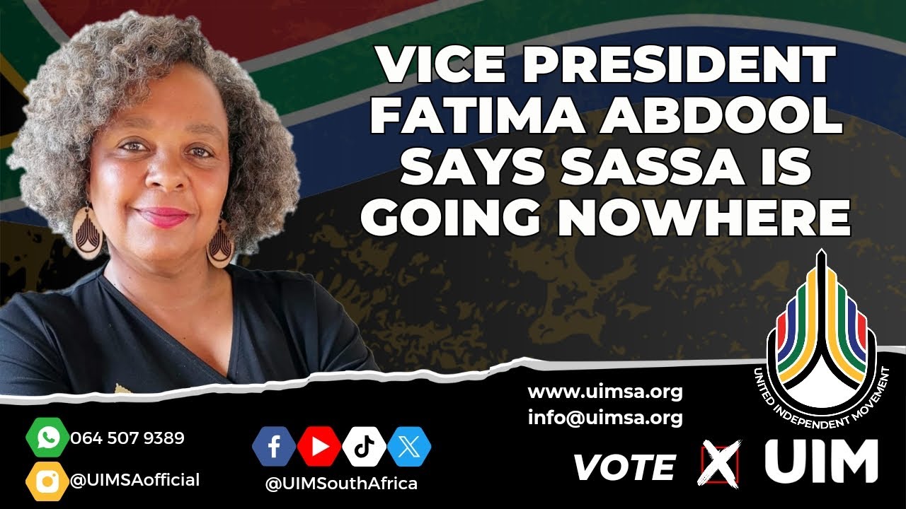 #UIM Vice President Fatima Abdool says: "SASSA is going NOWHERE!" - YouTube