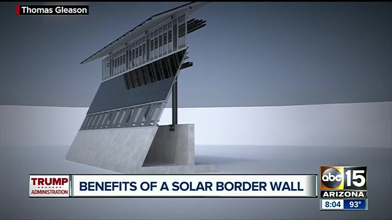 President Trump considering building proposed border wall with solar ...