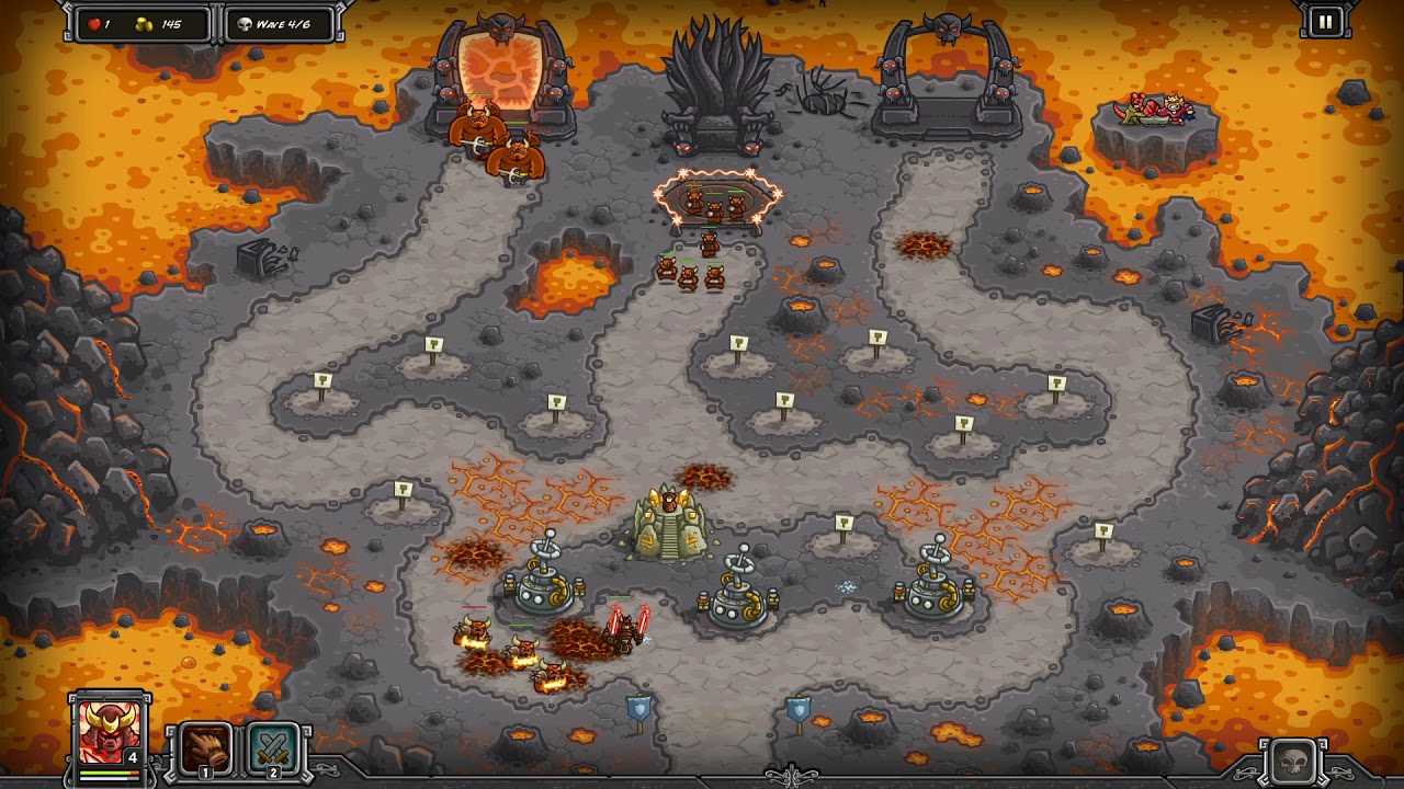 Kingdom Rush Hard Mode Walkthrough - Pandaemonium Heroic - YouTube