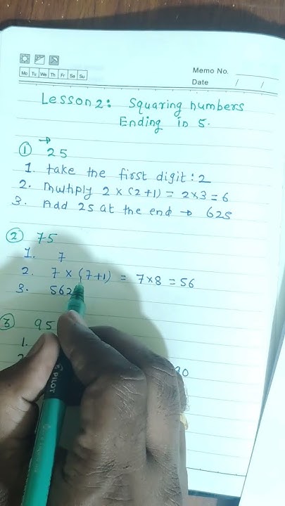 📘 Vedic Maths Lesson 2: Squaring Numbers Ending in 5💡 - YouTube