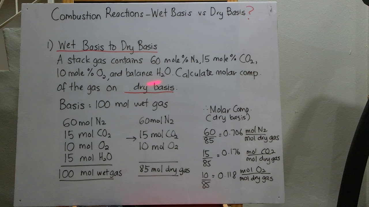 MBReactive Part 13 a - Combustion : Wet & Dry Basis - YouTube