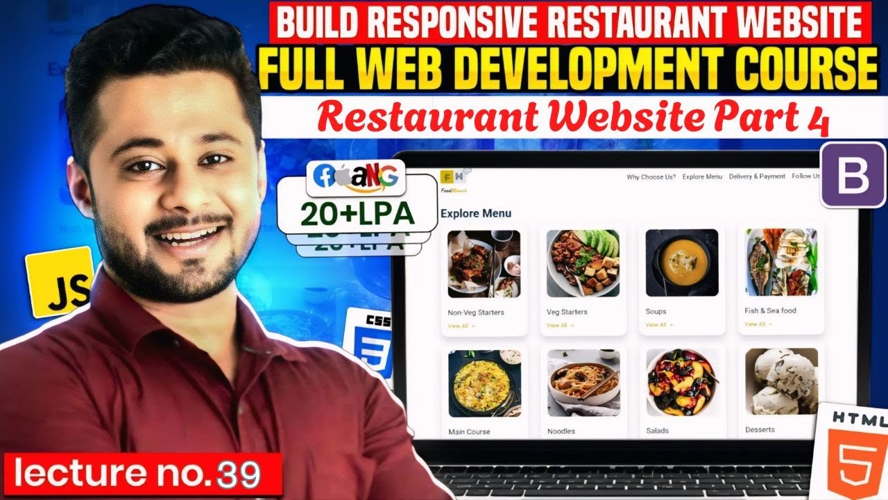Part 4 : Restaurant Website | Add Why Choose Us Section | Full Web ...