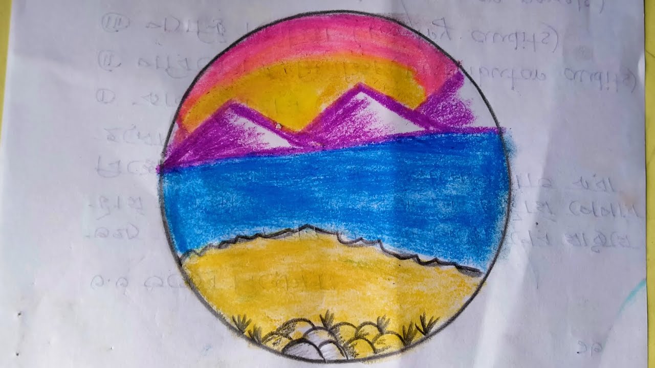 How to make a beautiful senary easily drawing step by step for kids # ...