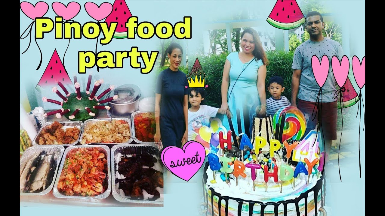 PINOY FOOD +B-DAY PARTY |SABRINAXOXO VLOG - YouTube